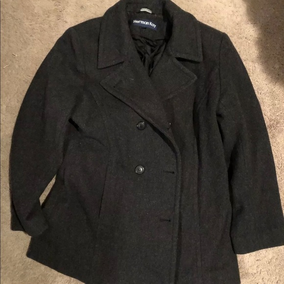 Herman Kay | Jackets & Coats | Herman Kay Wool Grey Size Large | Poshmark